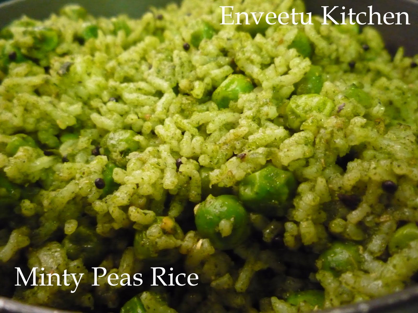 Minty Peas Rice - I camp in my kitchen