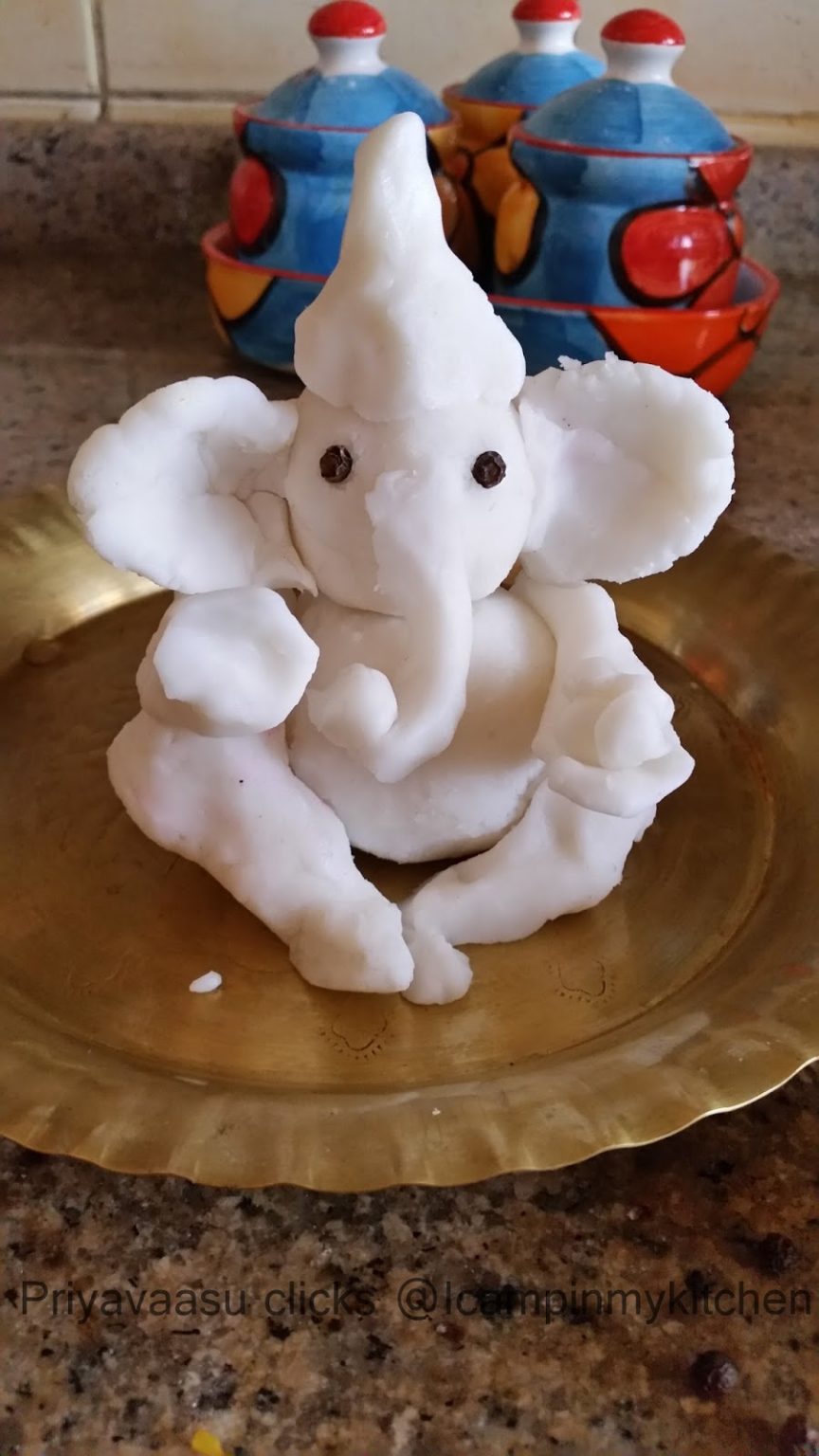 I camp in my kitchen - Eco-friendly Ganesha Idol using Rice Flour ...