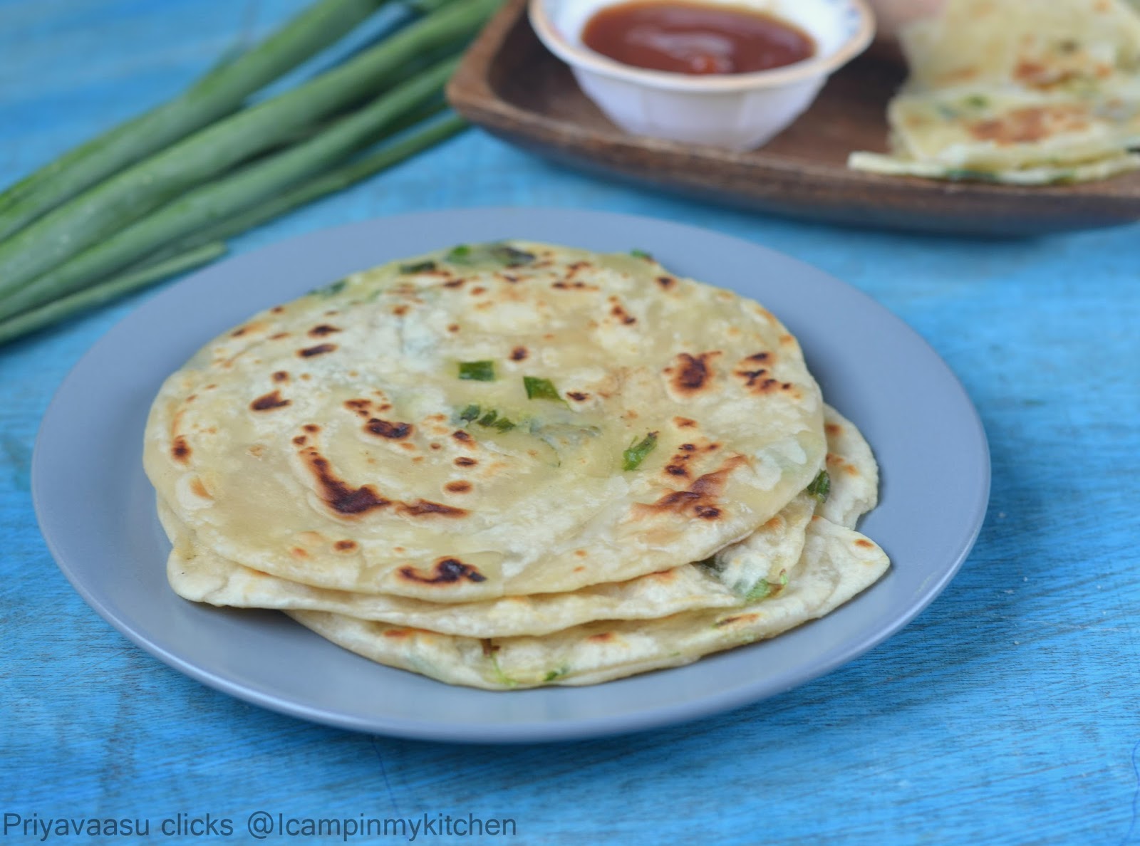 Chinese scallion pancakes - I camp in my kitchen
