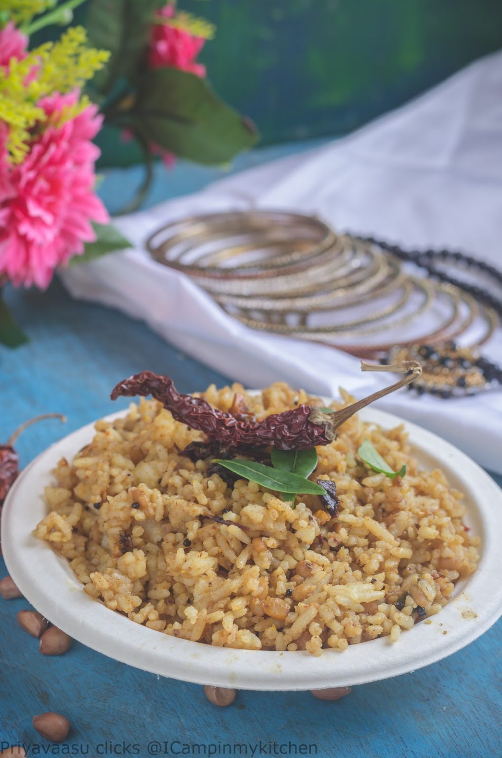 Aava Pettina Pulihora | Andhra Style Tamarind Rice - I camp in my kitchen