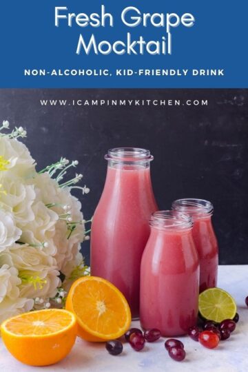 Grape Mocktail | How to make Grape Mocktail - I camp in my kitchen