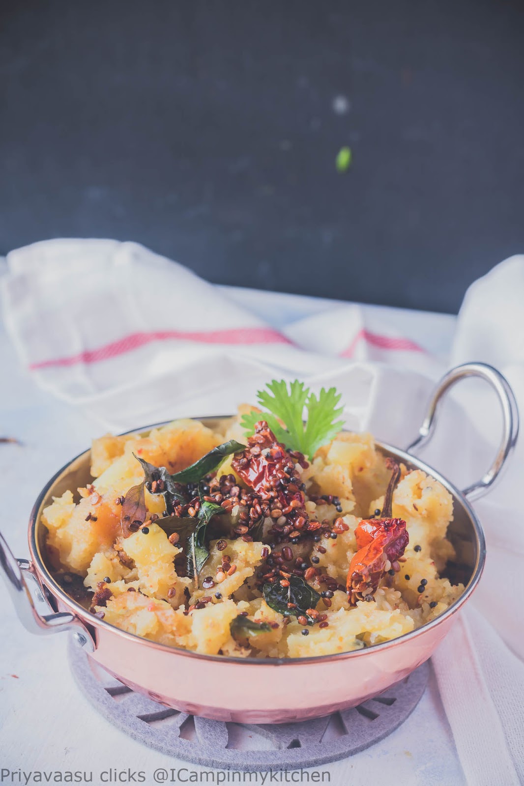 Potato Podimas - Southindian style mashed potatoes - I camp in my kitchen