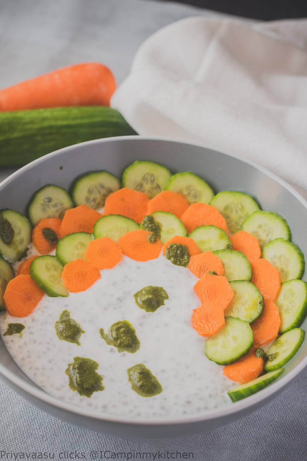 Savory Chia Pudding | Indian Style with Buttermilk & Veggies I camp in ...