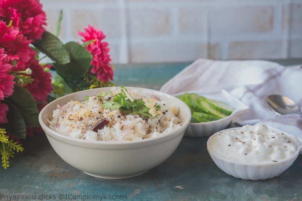 Ginger and Garlic Rice - Lunch Box Menu - I camp in my kitchen
