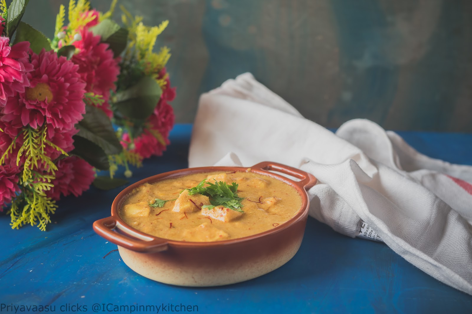 Zaffrani Paneer - Rich paneer gravy, side dish for roti - I camp in my ...