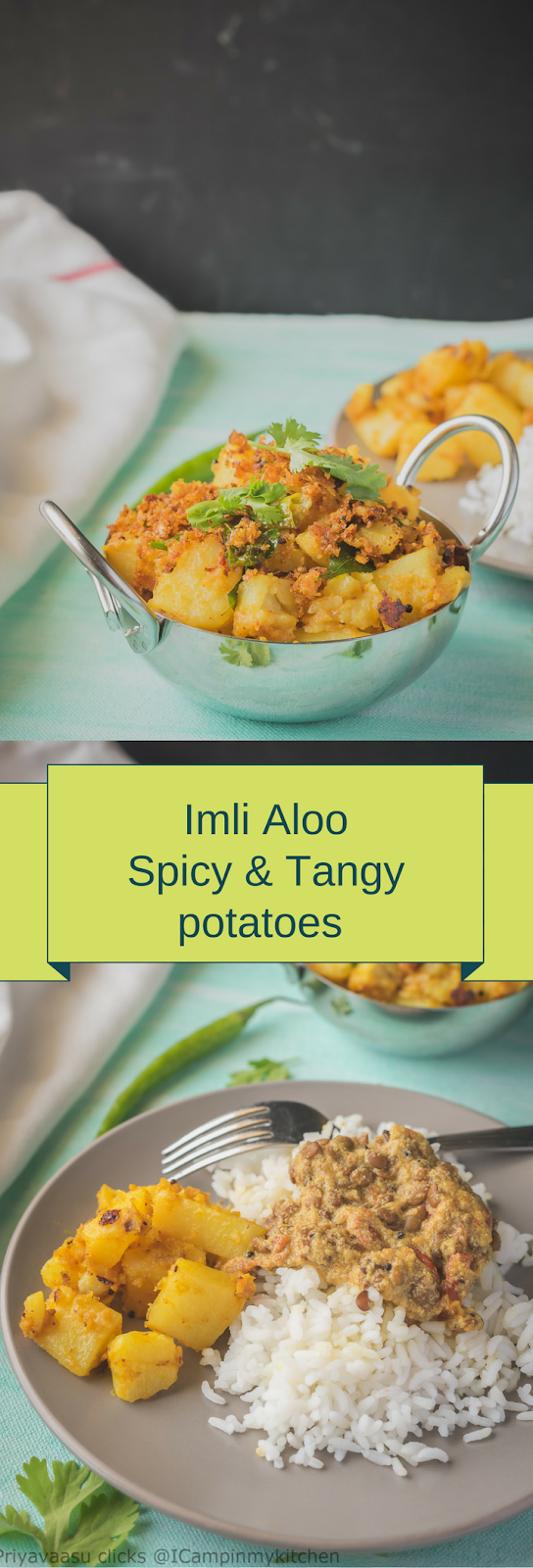 Imli Aloo - Tangy Tamarind Potatoes Stir-fry - I camp in my kitchen