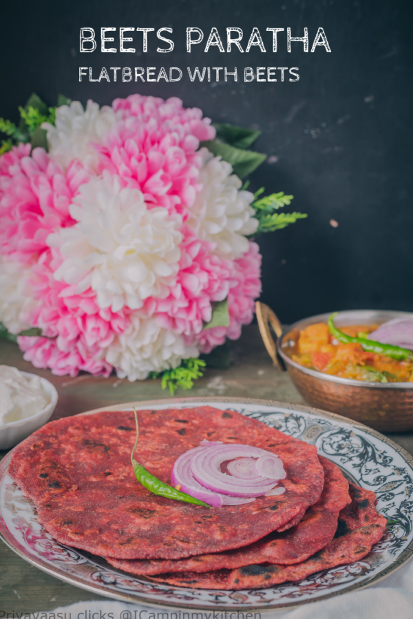 Beets Paratha | How to make Beetroot Paratha | Vegan Breakfast - I camp ...