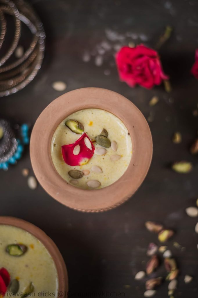Kesar Phirni - Rich and Creamy Rice pudding with saffron - I camp in my ...