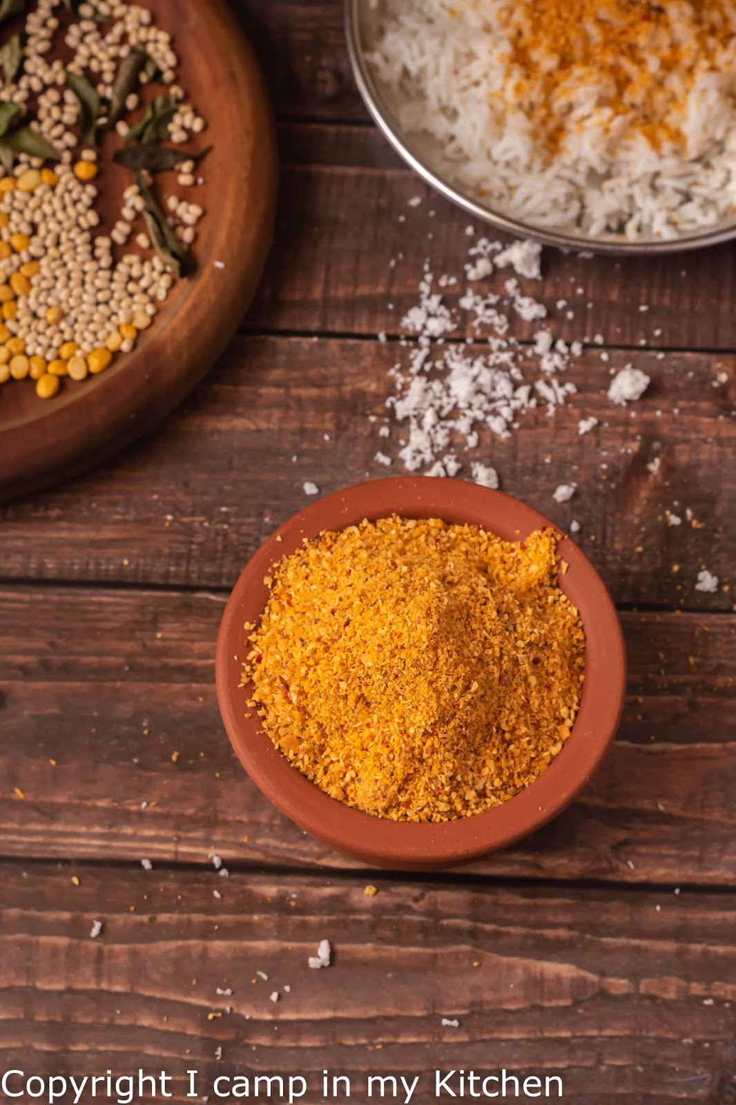 Thengai Podi/Coconut Podi, Instant rice mix powder - I camp in my kitchen