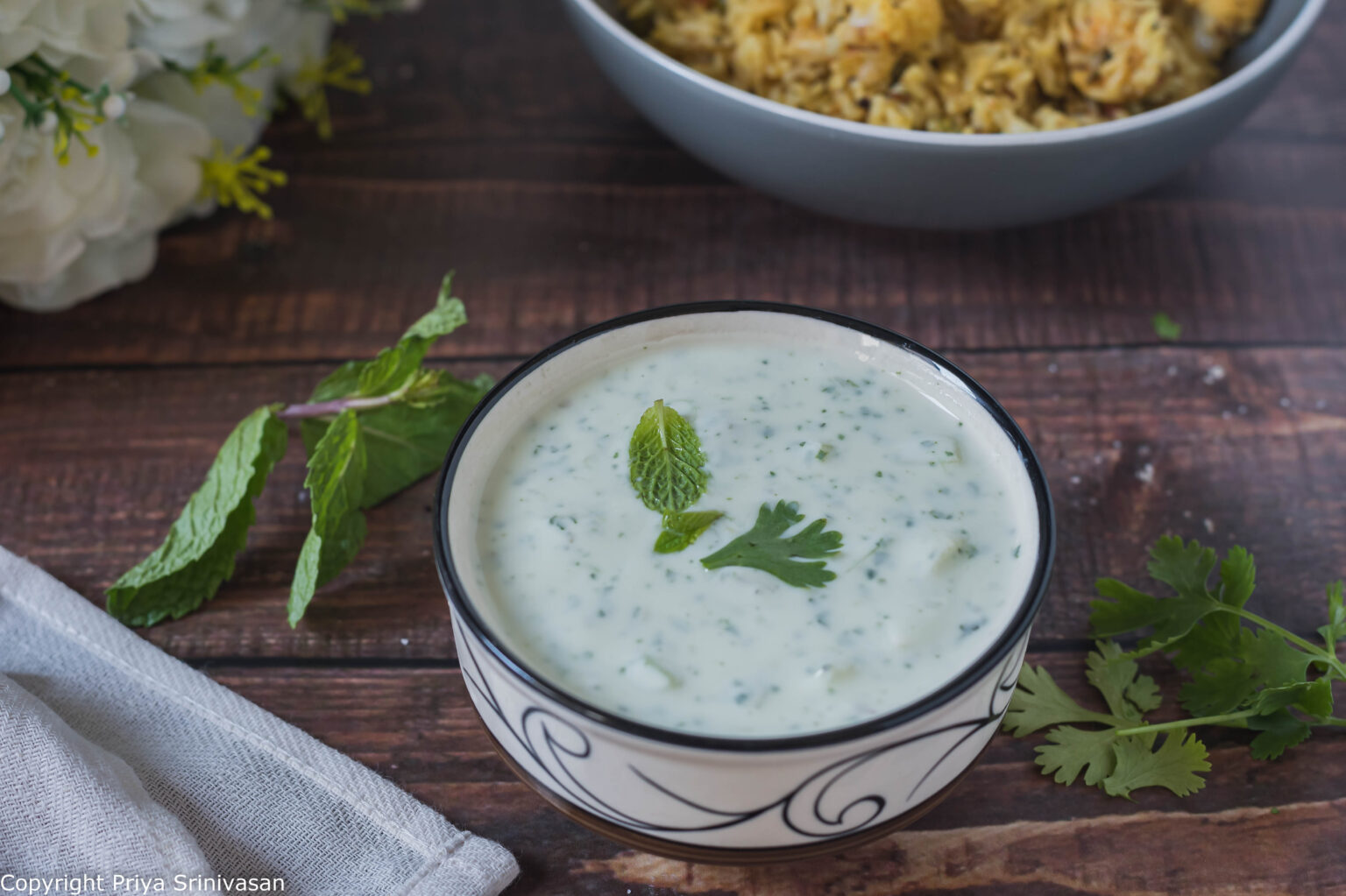 Green Grapes Raita | Fresh Grapes Yogurt Dip - I camp in my kitchen