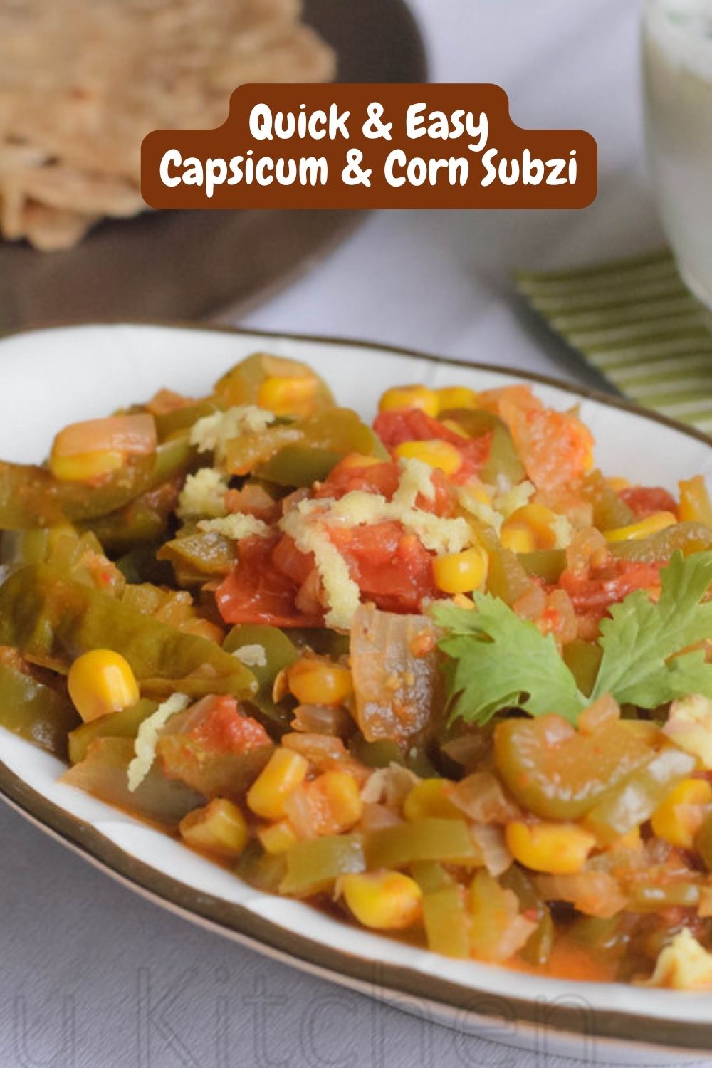 Corn Capsicum Subzi | Side-dish for Roti & Rice - I camp in my kitchen