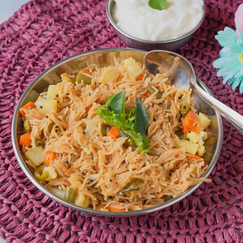 Semiya Upma | Vermicelli Upma | Noodles Upma - I camp in my kitchen