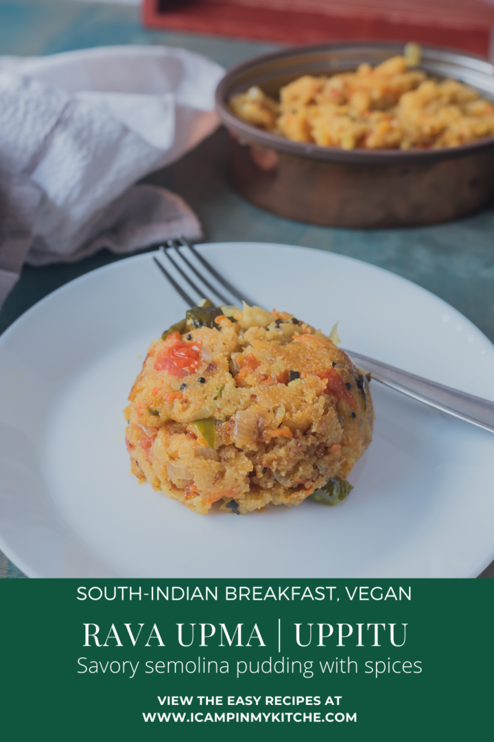 Rava Upma | Sooji upma |South-Indian Breakfast - I camp in my kitchen
