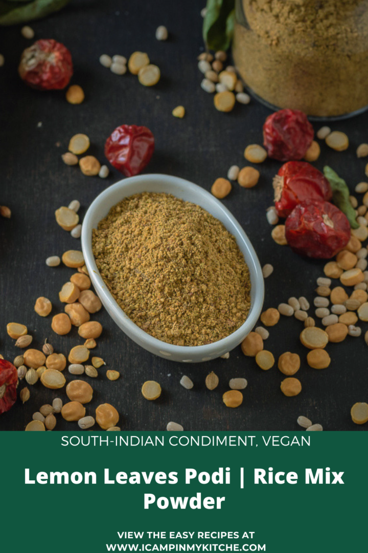 Kafir Lime Leaves Podi | Rice Mix Powder | NarthaIlai Podi - I camp in ...