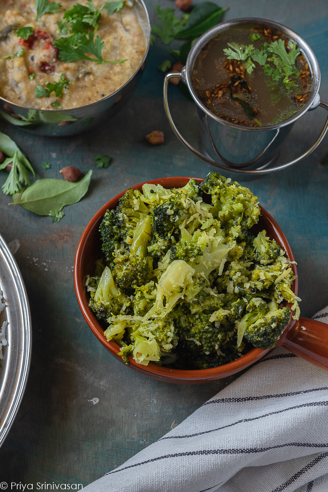 Broccoli Poriyal | Broccoli Stir-fry | Indian Style - I camp in my kitchen