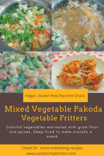 Mixed Vegetable Pakoda | Pakora | Pakore |Fritters - I camp in my kitchen