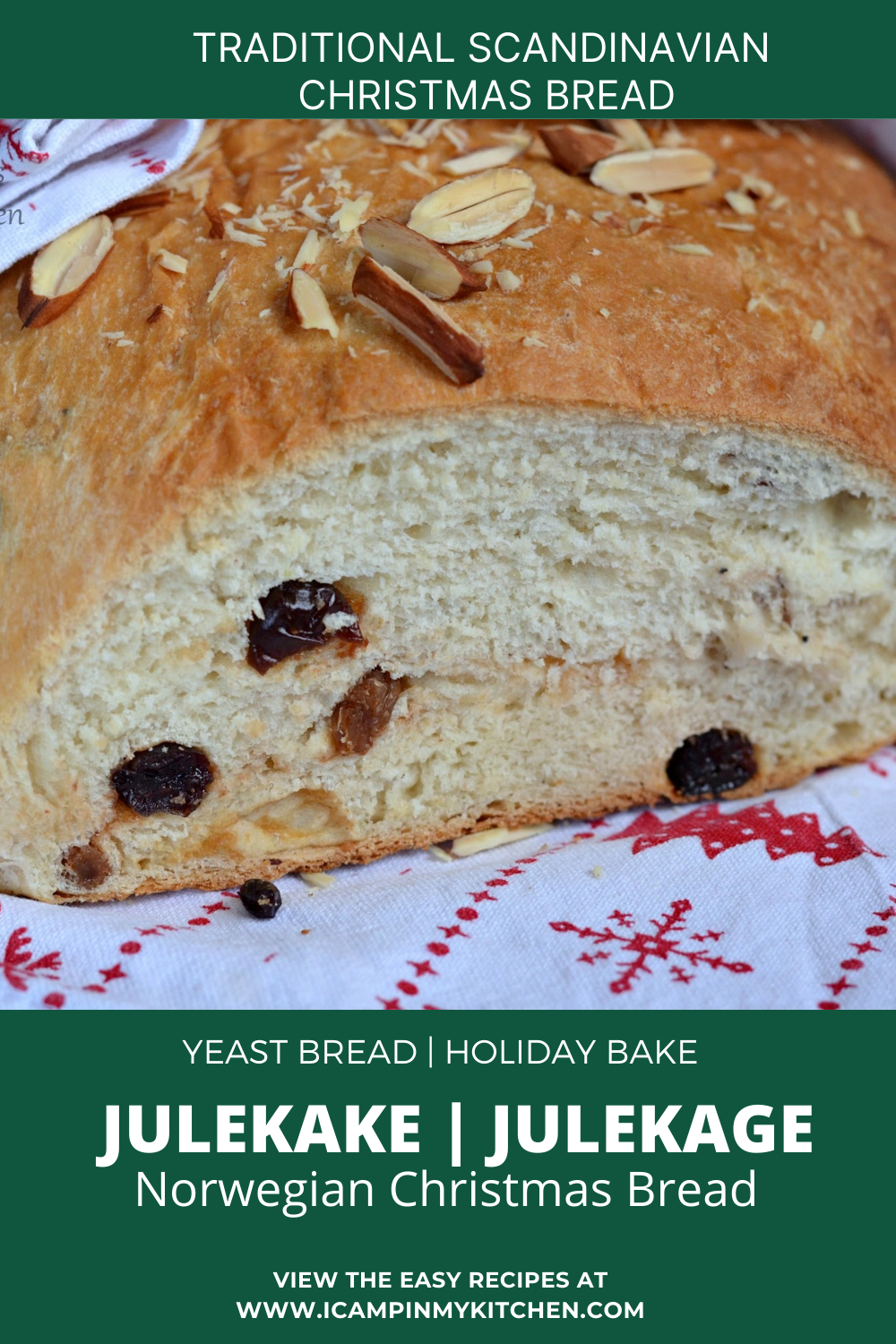 Julekake | Julekage- Norwegian Christmas Bread - I camp in my kitchen