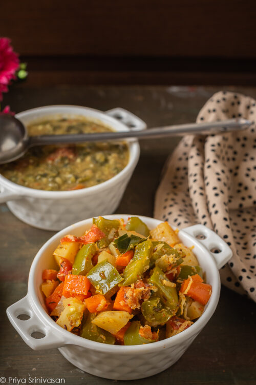 Kadamba Poriyal | Mixed Vegetable Subzi - I camp in my kitchen