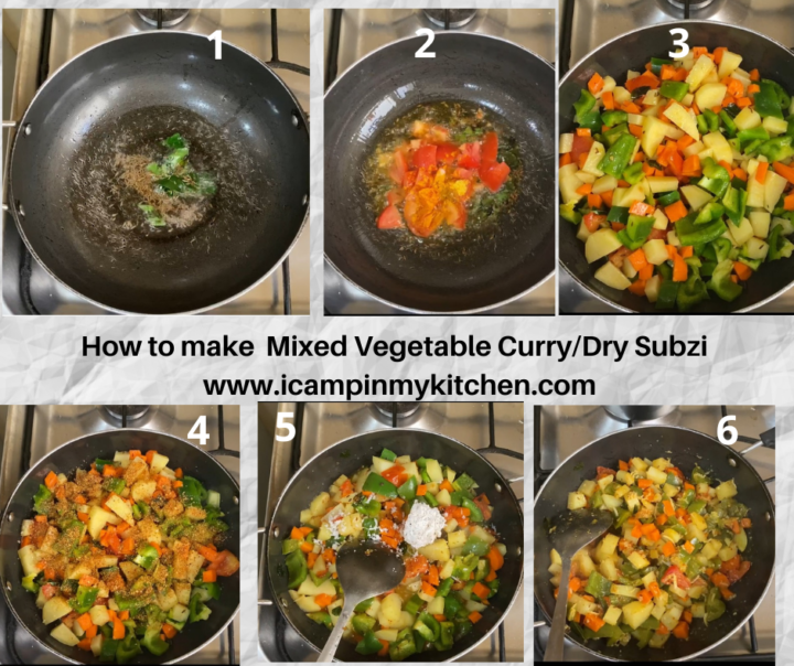 Kadamba Poriyal | Mixed Vegetable Subzi - I camp in my kitchen