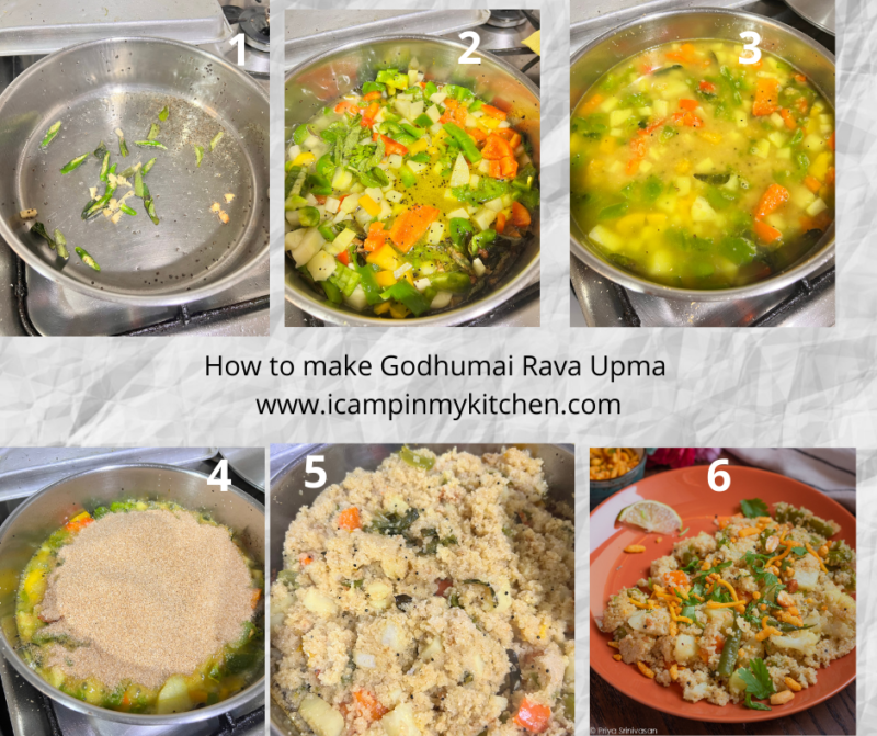 Samba Rava Upma | Godhumai Rava Upma - I camp in my kitchen