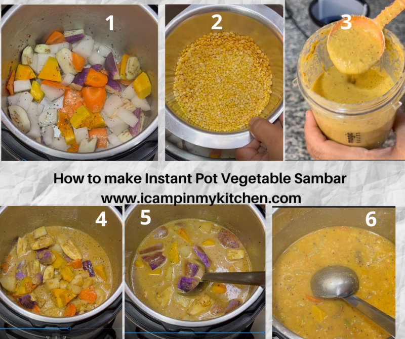 Vegetable Sambar | Instant Pot | Pressure Cooker Recipe - I camp in my ...