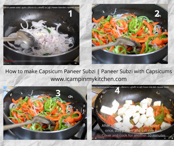 Capsicum Paneer Subzi | Dry Subzi with Paneer - I camp in my kitchen