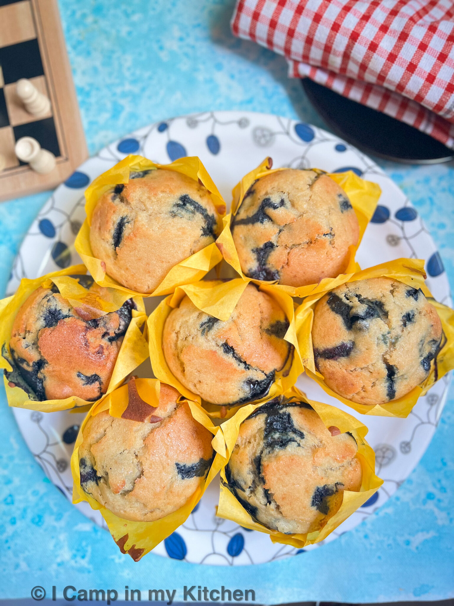 Blueberry Muffin | Eggless | Using Silken Tofu - I camp in my kitchen
