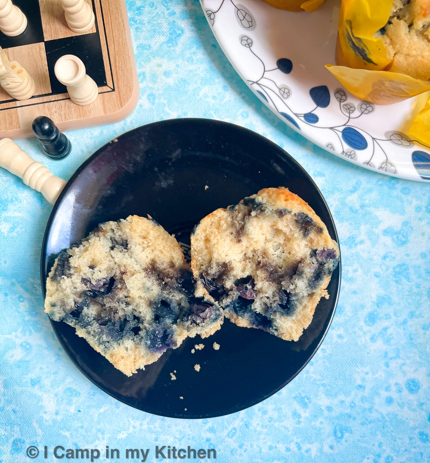 Blueberry Muffin | Eggless | Using Silken Tofu - I camp in my kitchen
