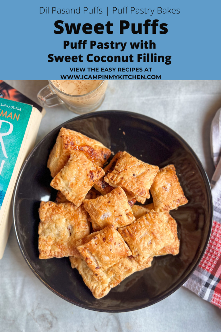 Sweet Puffs | Dil Pasand Puffs | Coconut Puffs - I camp in my kitchen