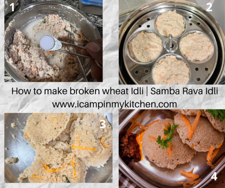 Samba Rava Idli | Godhumai Rava Idli - I camp in my kitchen