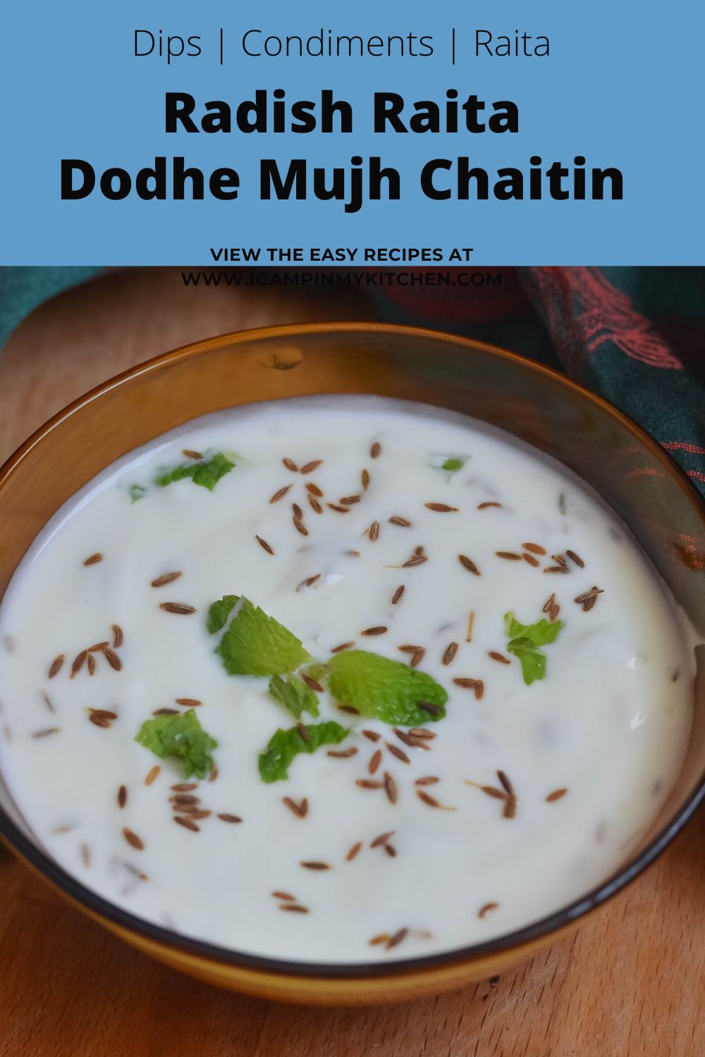 Radish raita | Dodhe Mujh Chaitin | Yogurt Dip - I camp in my kitchen
