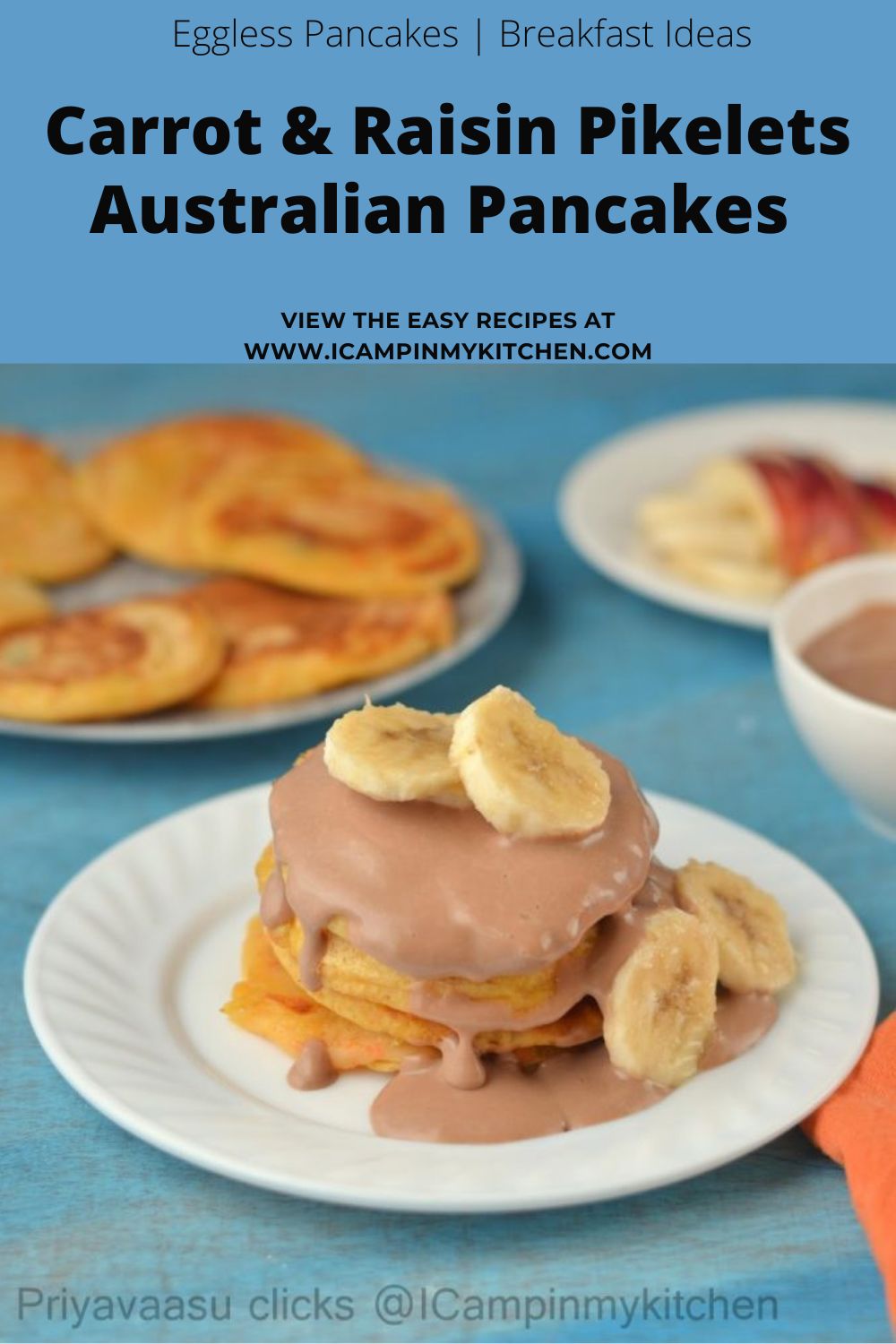 Carrot & Raisin Pikelets | Pancakes from Australia - I camp in my kitchen